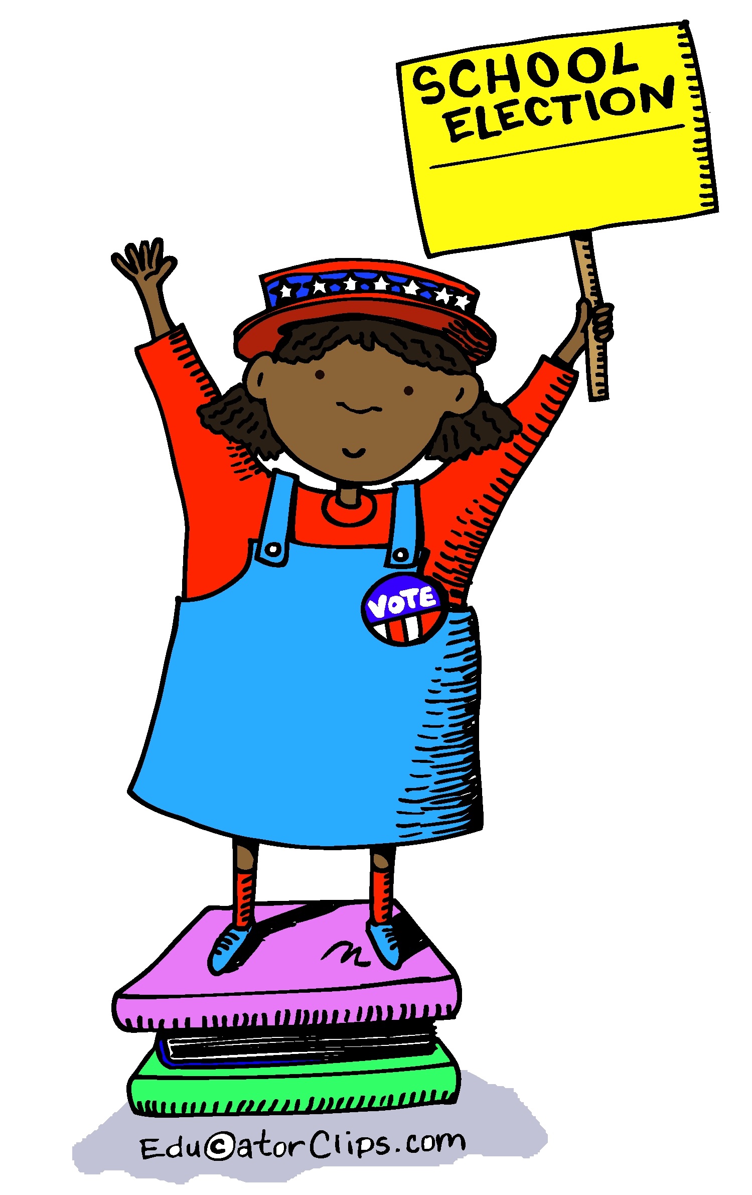School Election Campaign Sign Girl School Election Campaign Sign Girl